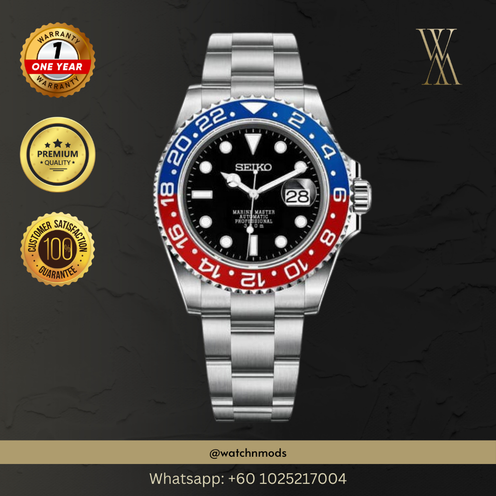 [READY STOCK] Seiko Mods NH35 Automatic Movement - Submariner Pepsi | Shopee Malaysia