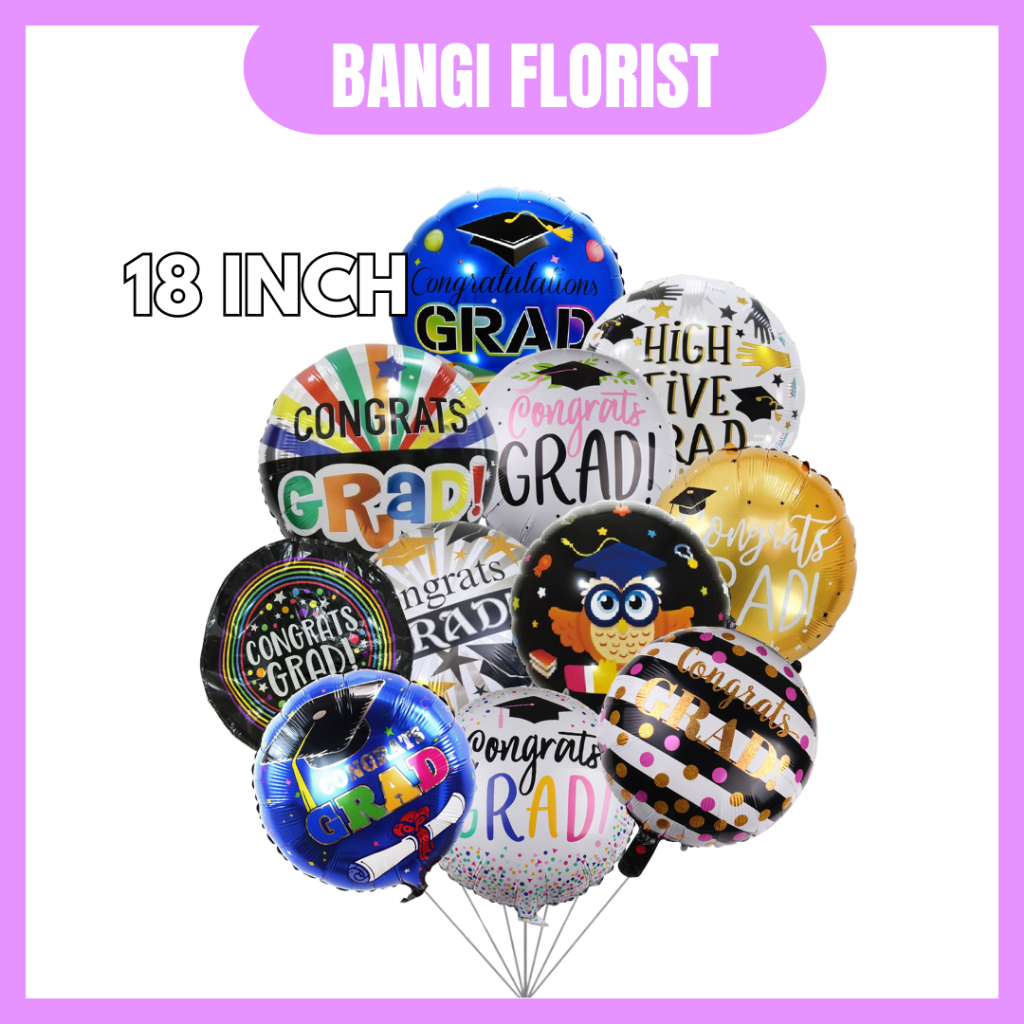(1PC)18Inch CONVOCATION FOIL BALLOON Congratulation Congrats Graduation ...