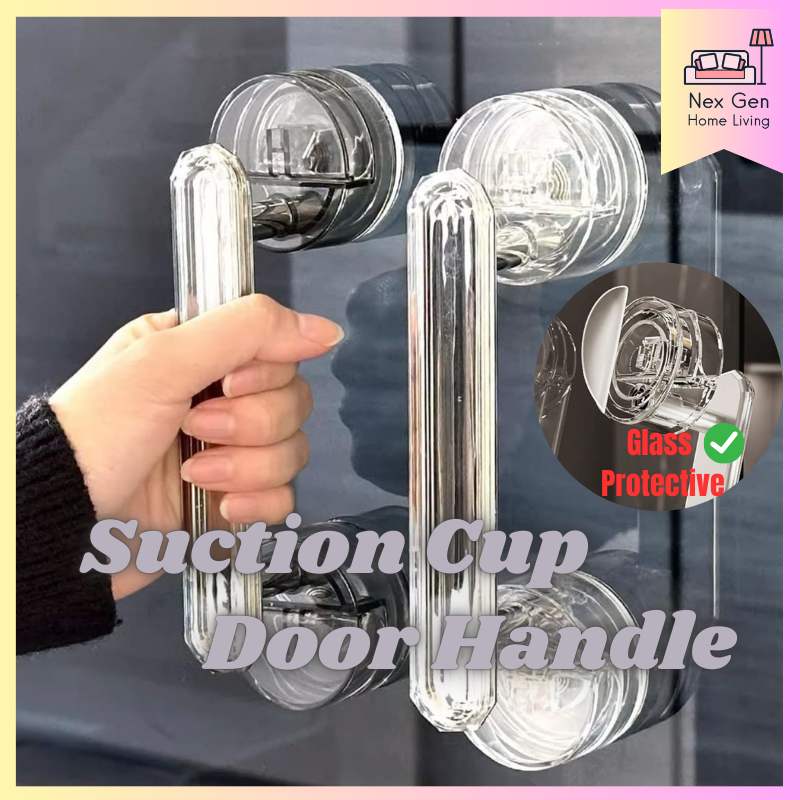 Suction Cup Door Handle for Glass & Sliding Doors Toilet Bathroom ...