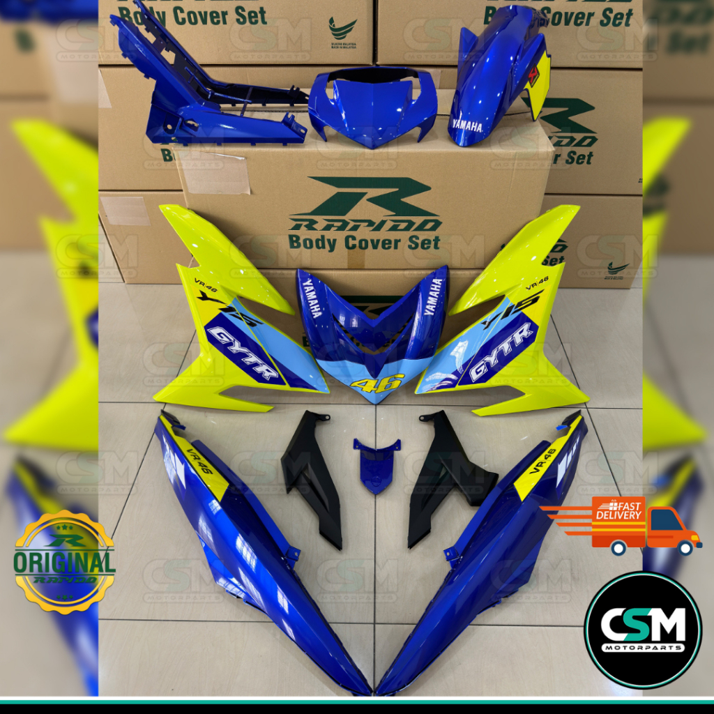 [READY STOCK] Coverset Bodyset Yamaha GYTR Edition 150 Y15 Y15ZR V1 V2 ...