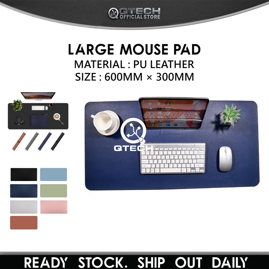 Large Mouse Pad Desk Mat PU Leather Anti Slip Suede Backing Smooth ...