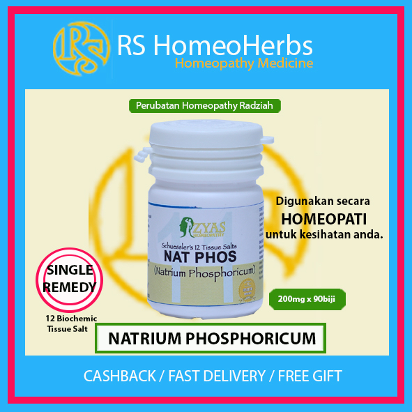NAT PHOS - Natrium Phosphoricum Formulasi Homeopathy 100 biji tablet ...