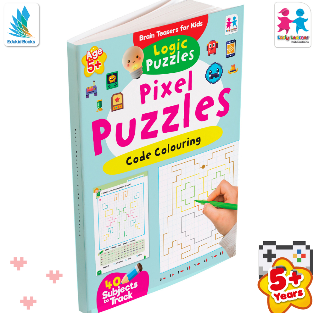 Pixel Puzzle Brain Teasers For Kids Logic Puzzles - Saiz A4 - Activity ...