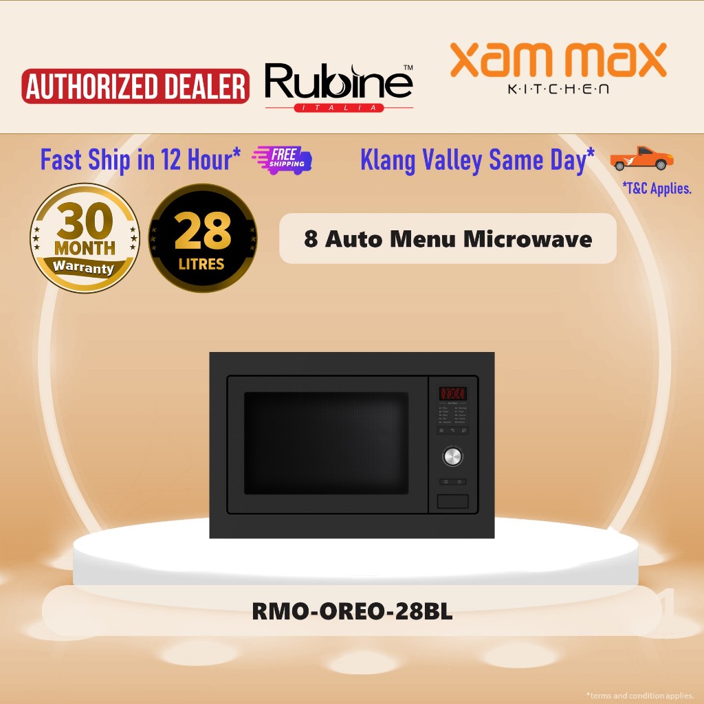 (PM FOR SHIP TODAY) XAMMAX Rubine Built-in Microwave Oven RMO-OREO-28BL ...
