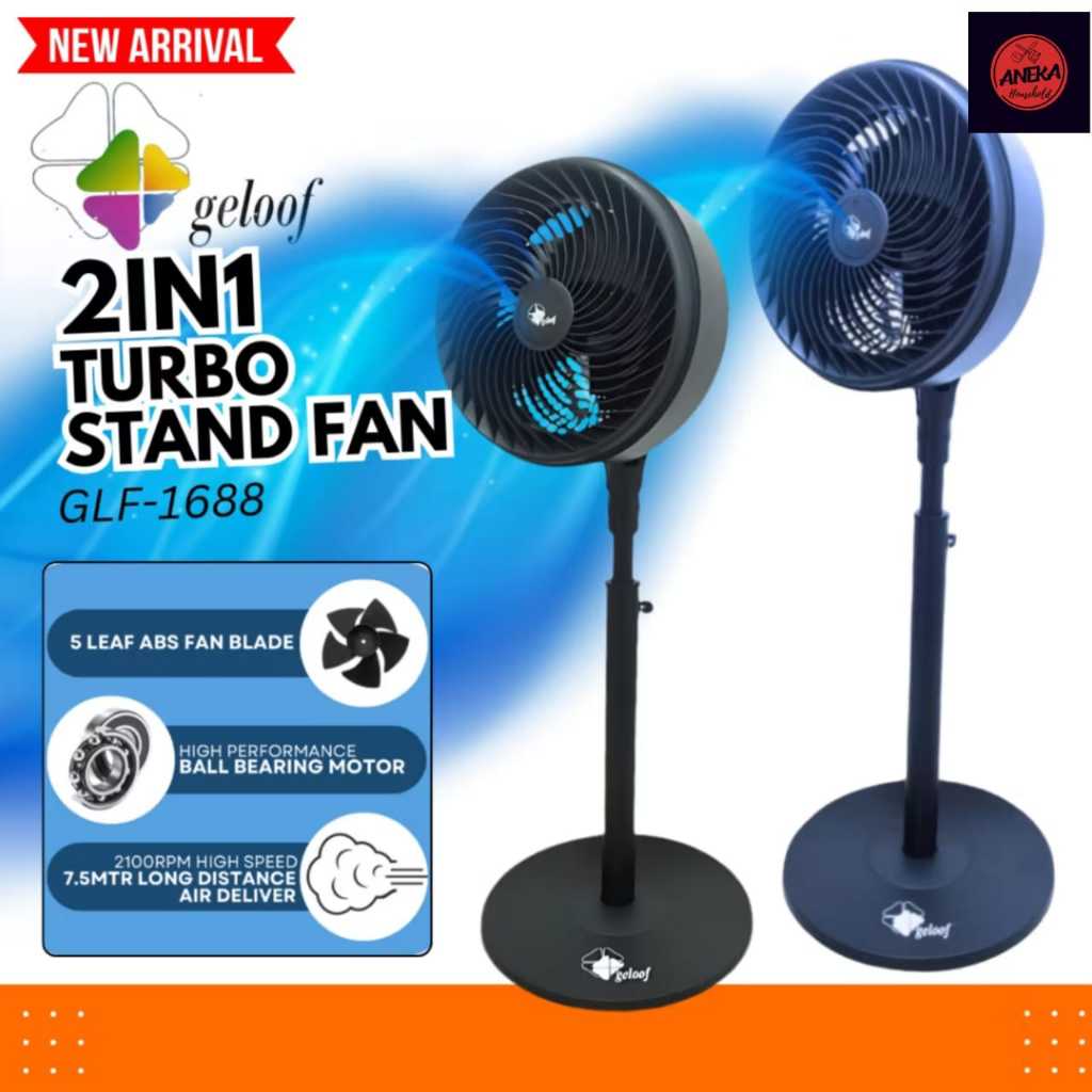 GELOOF Powerful Stand Fan 10'' Adjustable Stand Fan /Table Fan Kipas Berdiri |Kipas Meja Kipas ...