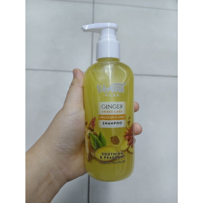 VERONA PLUS Ginger Sweet Care Shampoo Fragrance Free 300ml | Shopee ...