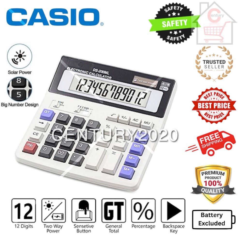 CASIO DS-200ML Calculator Muti-function Computer Battery Calculator ...