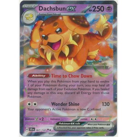 Dachsbun ex / 067/142 / Ultra Rare / Scarlet & Violet Stellar Crown Pokemon Trading Card Game ...