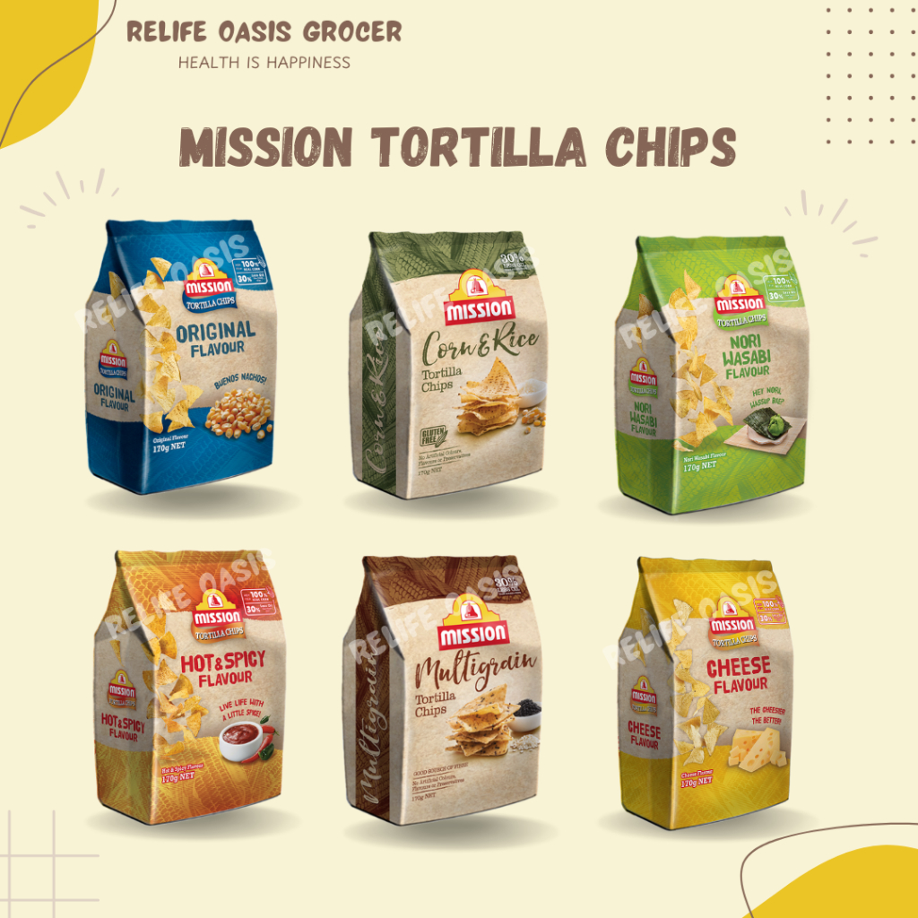 Mission Tortilla Chips [Original/Corn & Rice/Multigrain/Cheese/Hot ...
