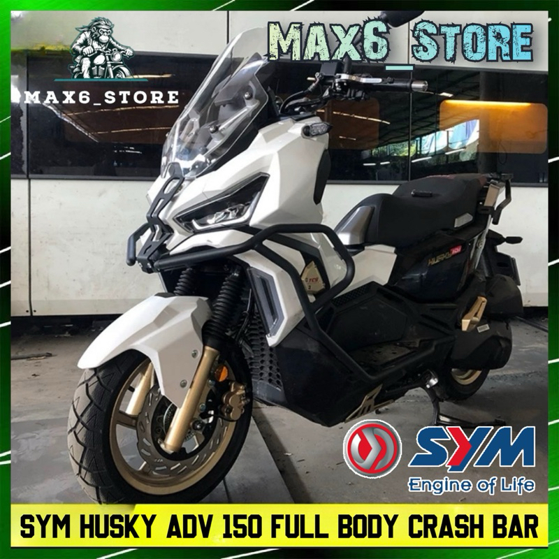 SYM Husky150 Full Crash Bar HUSKY ADV 150 Full Body Crash Bar Front ...