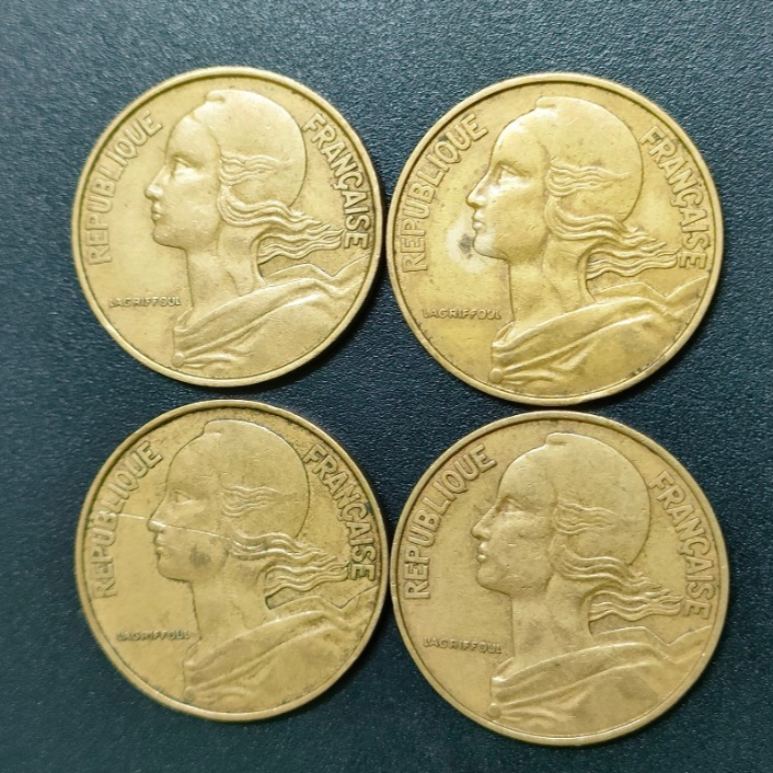 French 5th Republic 20 Centimes 1960s ( 4 Coins ) | Shopee Malaysia