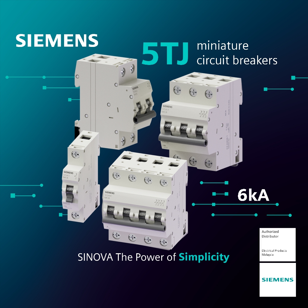 Siemens SINOVA 5TJ Series miniature circuit breakers ( MCB ) | Shopee Malaysia