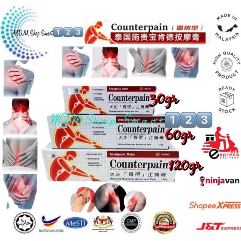 Counterpain Warm Analgesic Warm Balm Massage/ubat sapu sakit badan ...