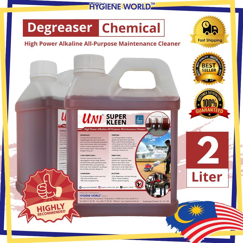 2L UNI Super Kleen - Heavy Duty Degreaser Alkaline Cleaner / Oil ...