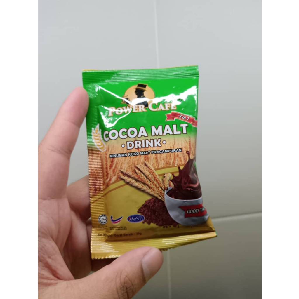 POWER CAFE COCOA MALT DRINK/WHITE COFFEE 30G**WITH FREE GIFT | Shopee ...