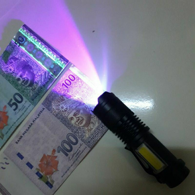 Lampu UV Check Duit Palsu Ultraviolet Light For Bank Notes Counterfeit ...