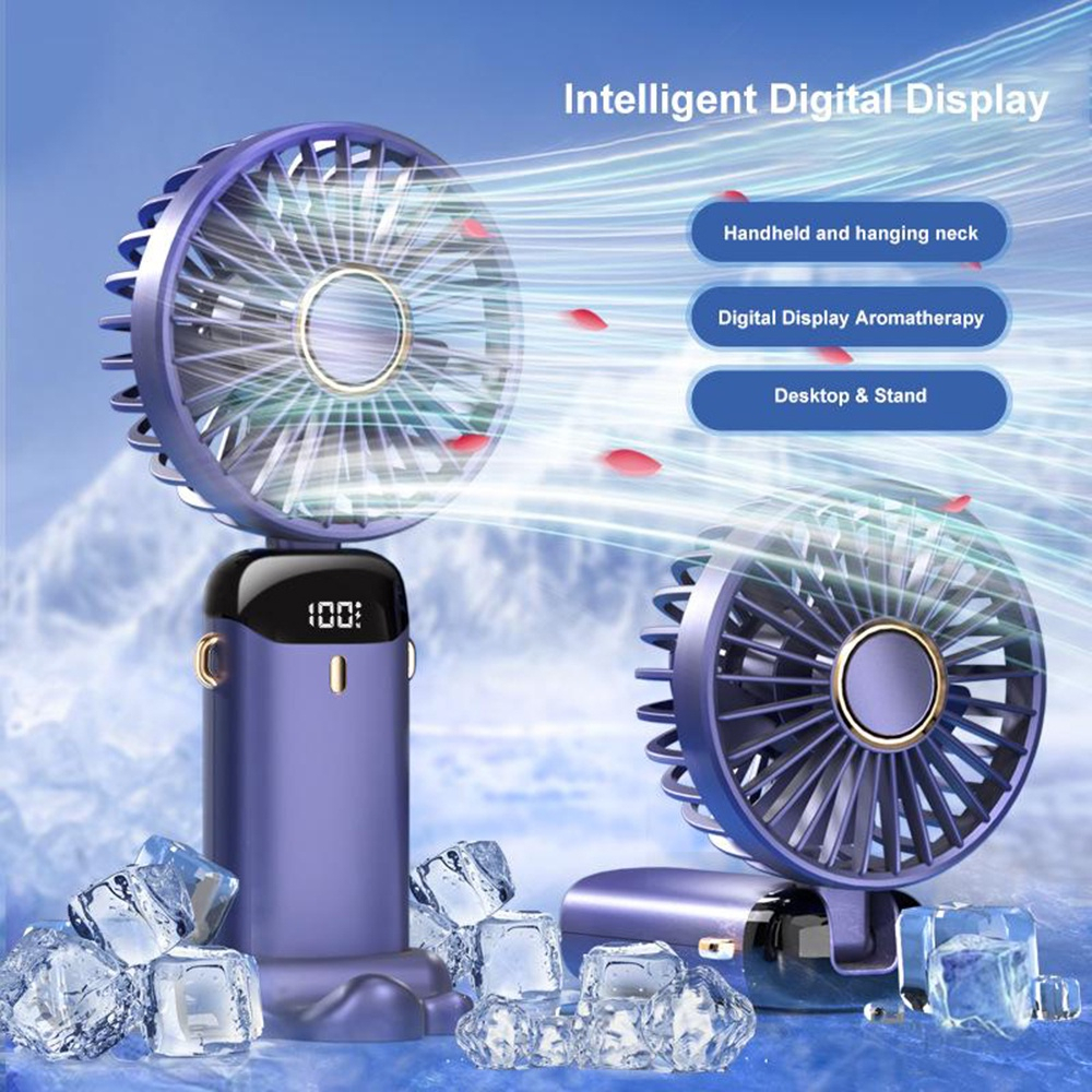 Portable kipas mini with Digital Display 5 Modes Mini Fan for School ...