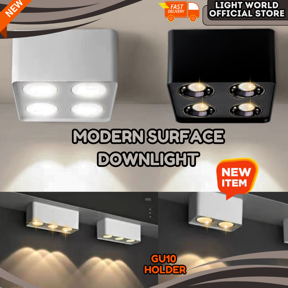 🔥New Trending casing Lamp surface 🔥Surface GU10 casing black & white ...