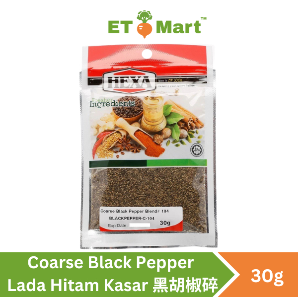 HEXA HALAL Black Pepper Coarse 30gm Lada Hitam Kasar | Shopee Malaysia