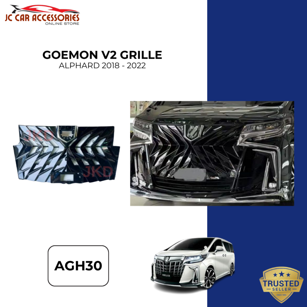 Toyota Alphard AGH30 2018 2019 2020 Facelift WALD Front Grille Sarung ...