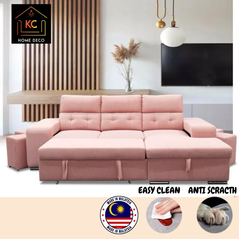 KC Home {Product Of Malaysia} Sofa L Shape / Sofa Bed with Easy Clean ...