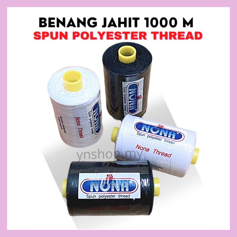 Benang Jahit NONA /Dolphin 1000mts/Spun Polyester Thread/Sewing Thread ...