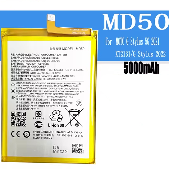 Battery MD50 for Motorola G Stylus 2022 GStylus 5G 2021 ,22 OEM MOTO ...