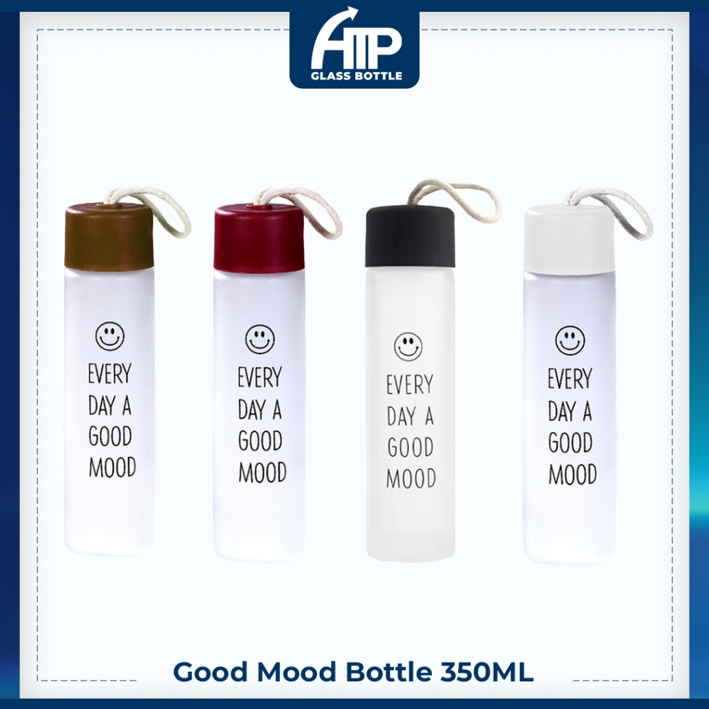 350ml ATP Glass Bottle Matte Crystal Frosted Glass Water Drinking ...