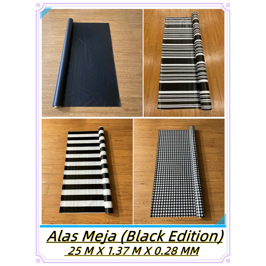itop Black Edition Satu Gulung Pvc Alas Meja 25m x 1.37m x 0.28mm Untuk ...