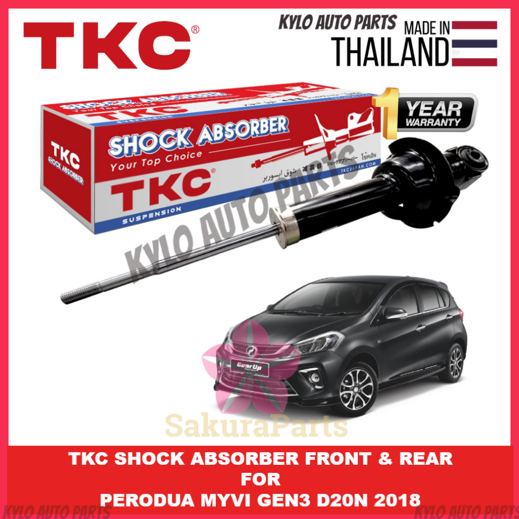 (MADE IN THAILAND) TKC SHOCK ABSORBER FRONT & REAR for Perodua MYVI GEN3 D20N 2018 (1Year ...