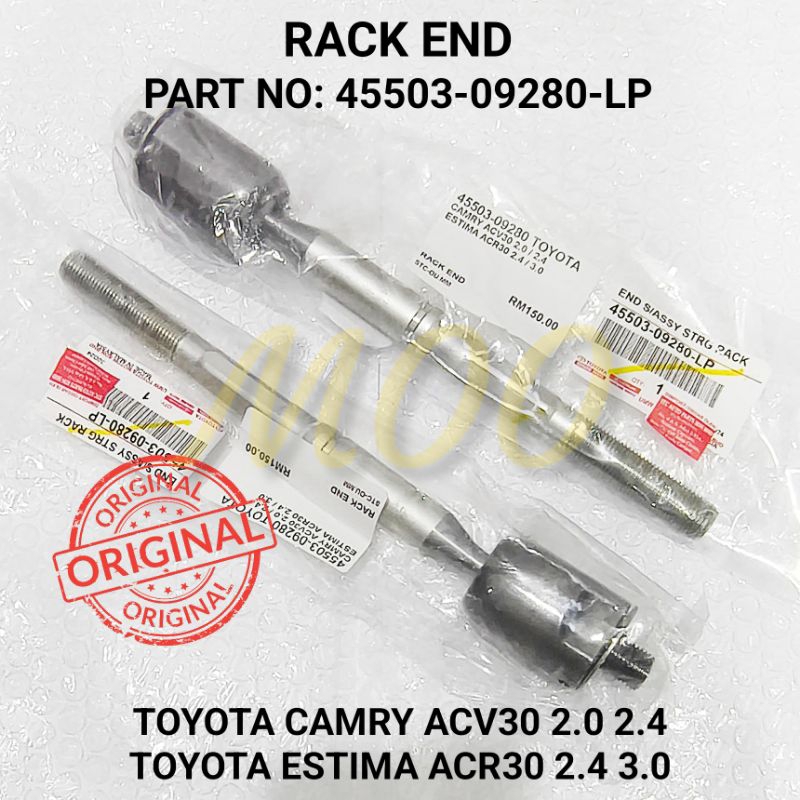 ORIGINAL TOYOTA RACK END 45503-09280-LP TOYOTA CAMRY ACV30 2.0, 2.4 ...
