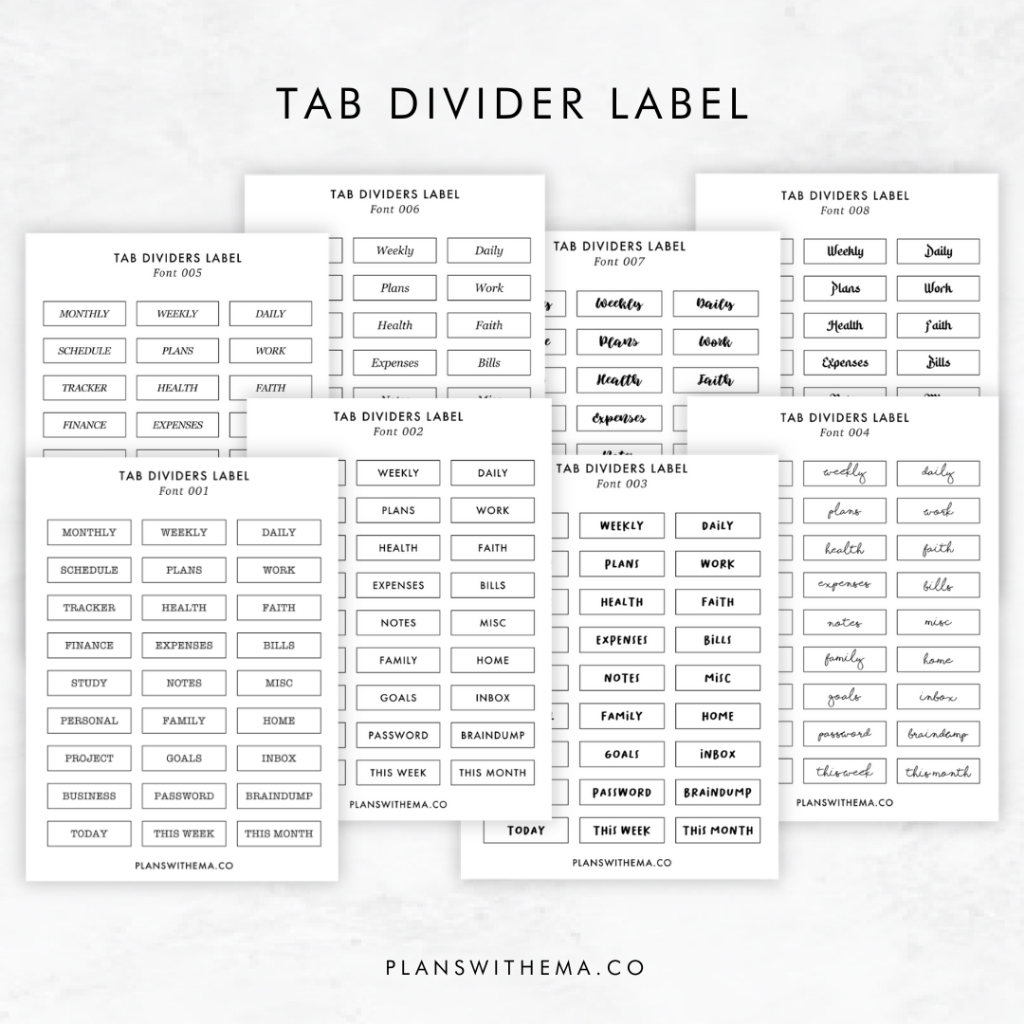 Transparent Tab Divider Label Sticker | Shopee Malaysia