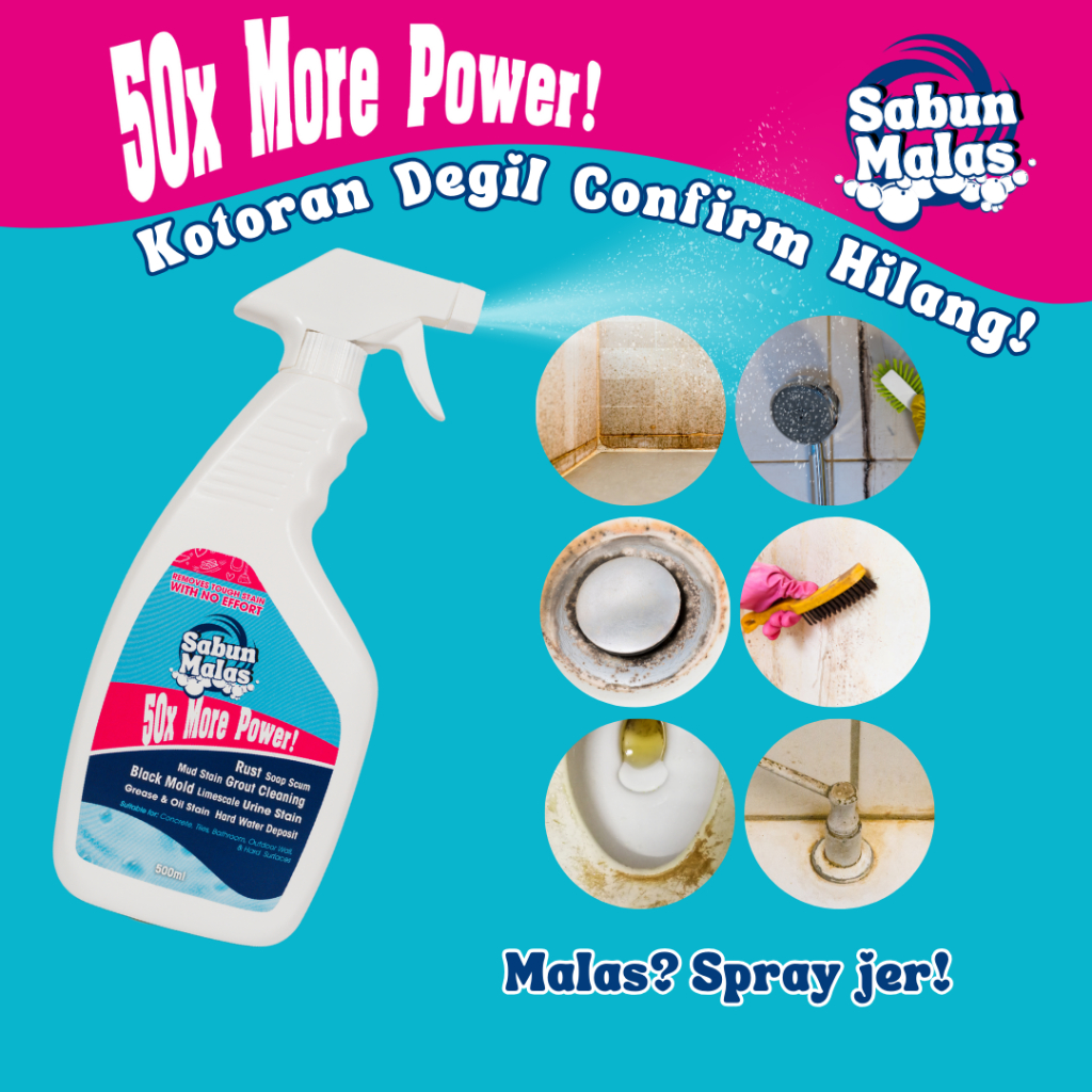 Sabun Malas - Pencuci Bilik Air Bathroom Cleaner Cleaning Product 500ml ...