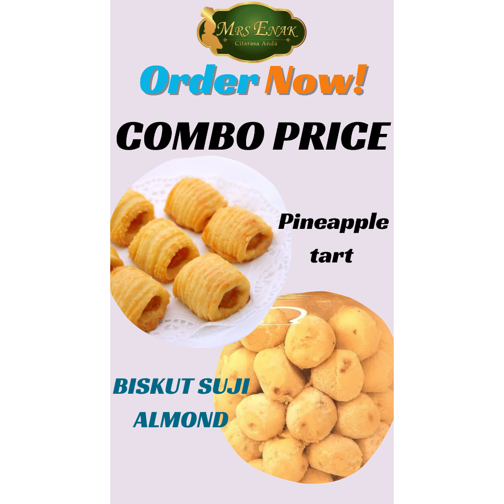 KUIH RAYA GIFT SET MRS ENAK BISCUIT COMBO (PINEAPPLE TART / CHOCOLATE ...
