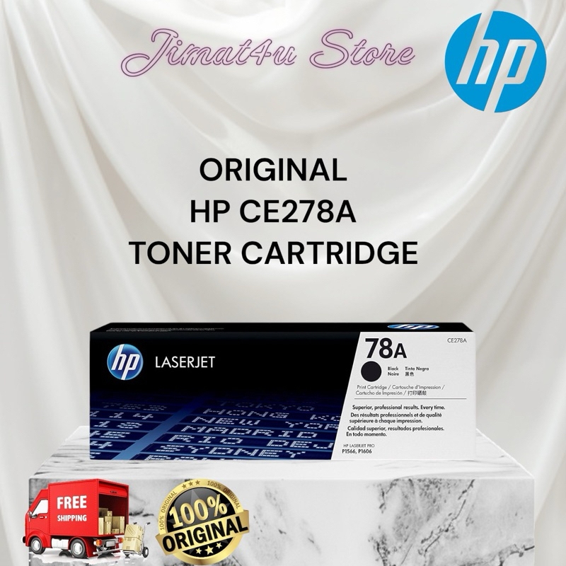 HP CE278A 278A 78A Black Original Laserjet Toner Cartridge | Shopee ...