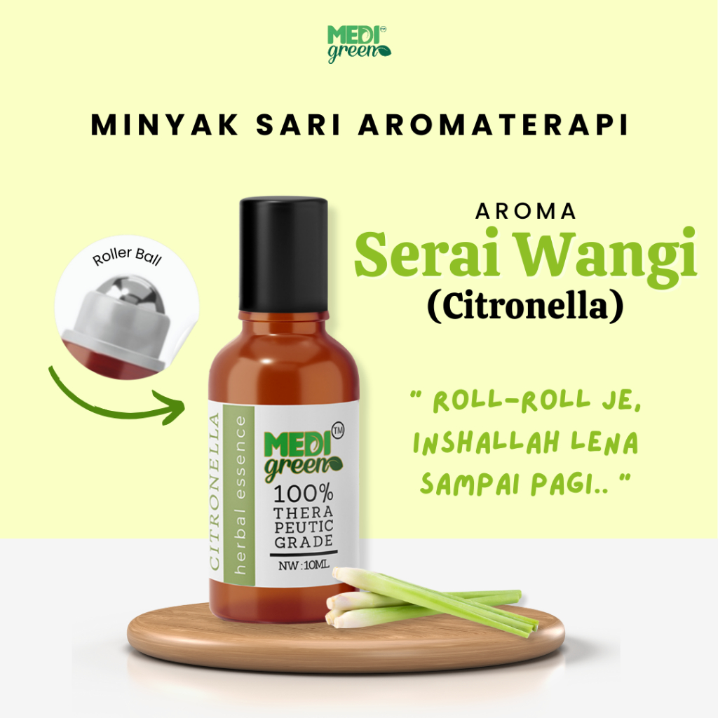 Minyak Aromaterapi Serai Wangi (Citronella) | Minyak Angin Serai Wangi ...