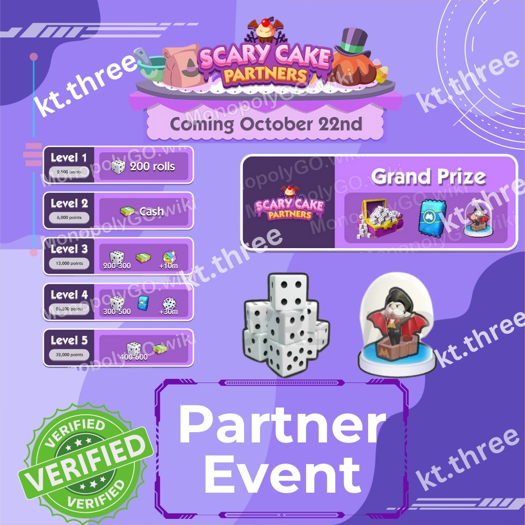 Monopoly Partner Event Monopoly Scary Cake Partner Monopoly Go Partner ...