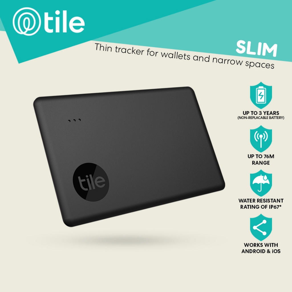 Tile SLIM | 1-PACK | Thin Bluetooth Tracker | Wallet Finder and Item ...