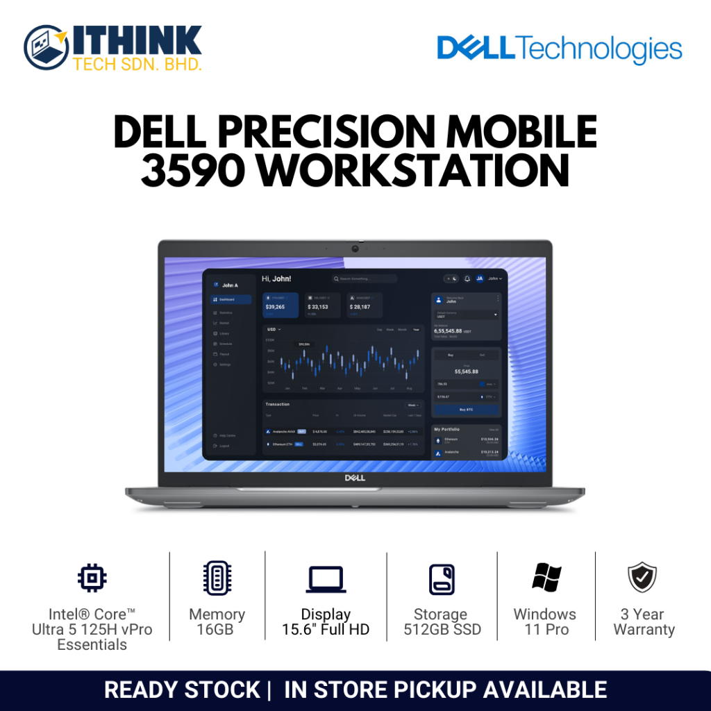DELL PRECISION MOBILE 3590 WORKSTATION (ULTRA 5 125H VPRO ESSENTIALS ...