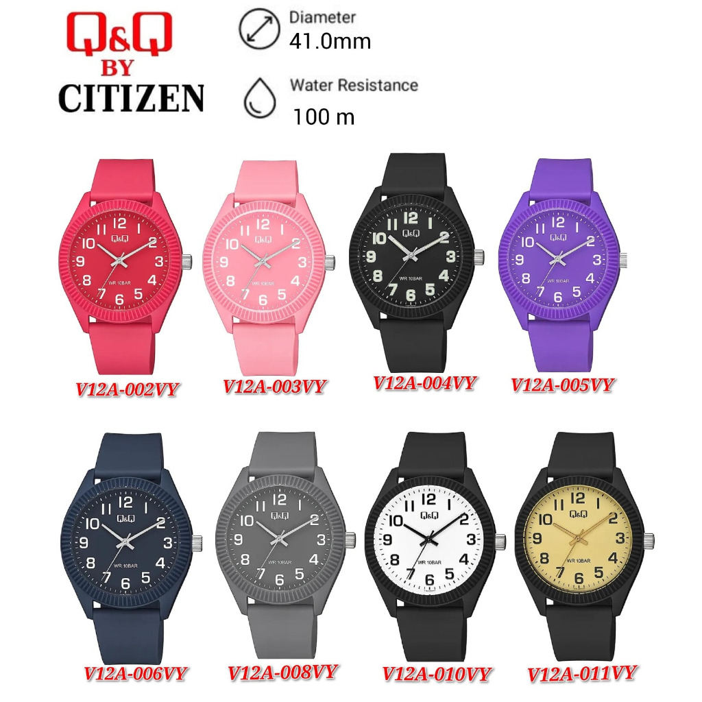 Q&Q Japan by Citizen Unisex Resin Analogue Watch VS68 / V12A | Shopee Malaysia