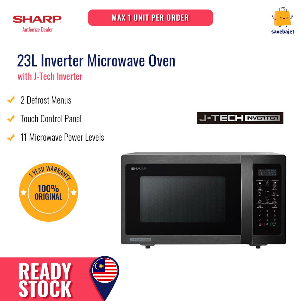Sharp Pemanas Lauk - Microwave Oven 23L with J-Tech Inverter R259EBS ...