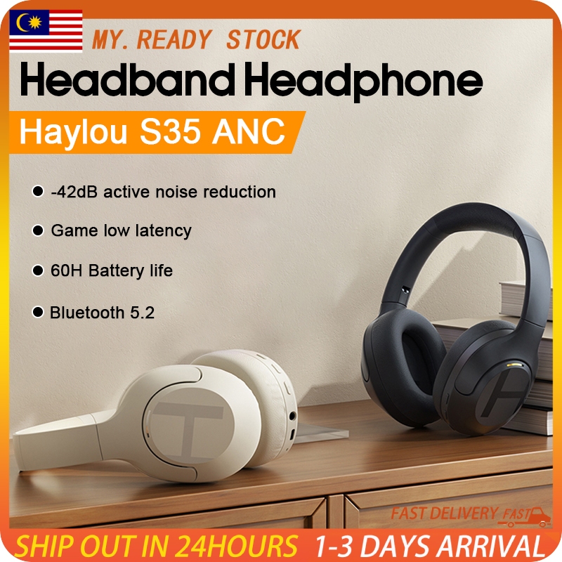 Bluetooth Wireless Headphones Haylou S35 ANC Over-Ear Noise Cancelling ...