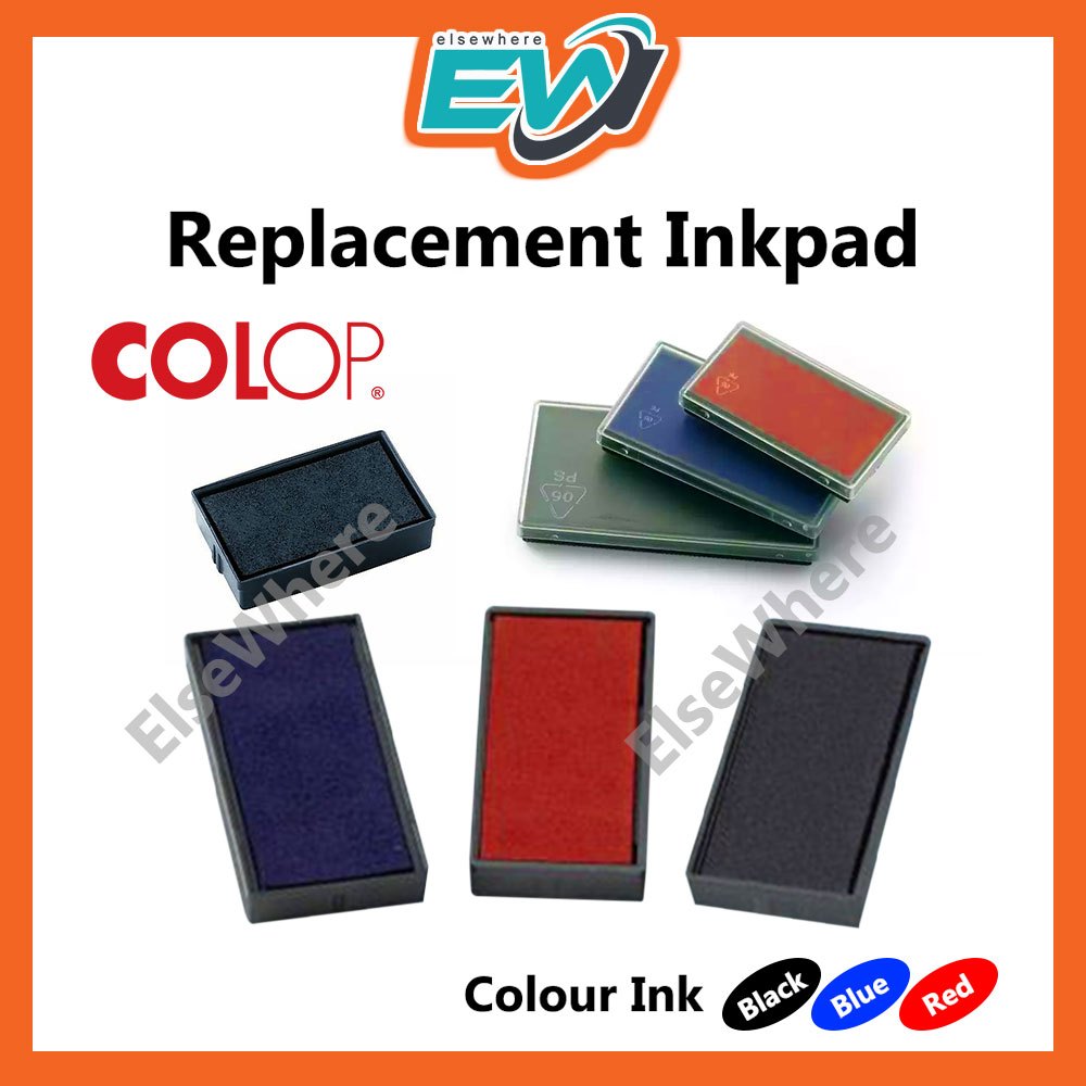 Colop stamp replacement spare inkpad p10 p20 p30 p40 p50 p60 | Shopee ...