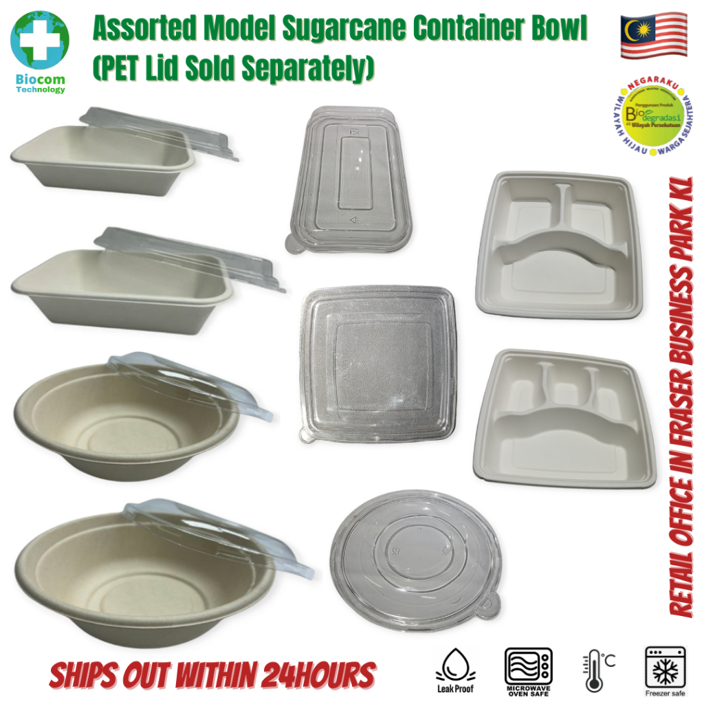 Assorted Models 50pcs Biodegradable Compostable Disposable Sugarcane ...