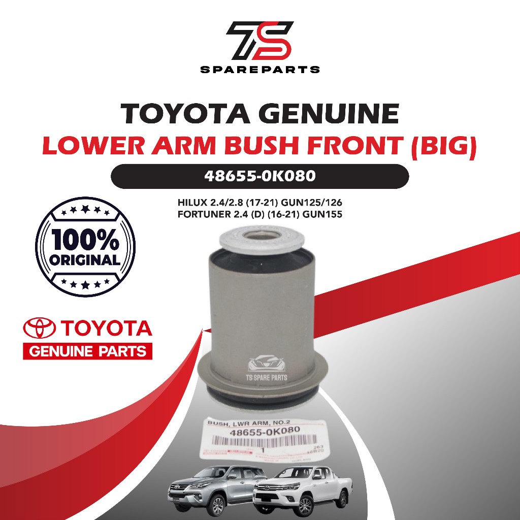Toyota Lower Arm bush Front (Big) 48655-0K080 Hilux/Fortuner GUN125/6 ...
