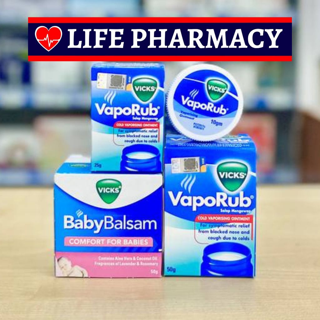 Vicks VapoRub 50g/25g/10g/Baby Balm [Exp:01/2027] | Shopee Malaysia