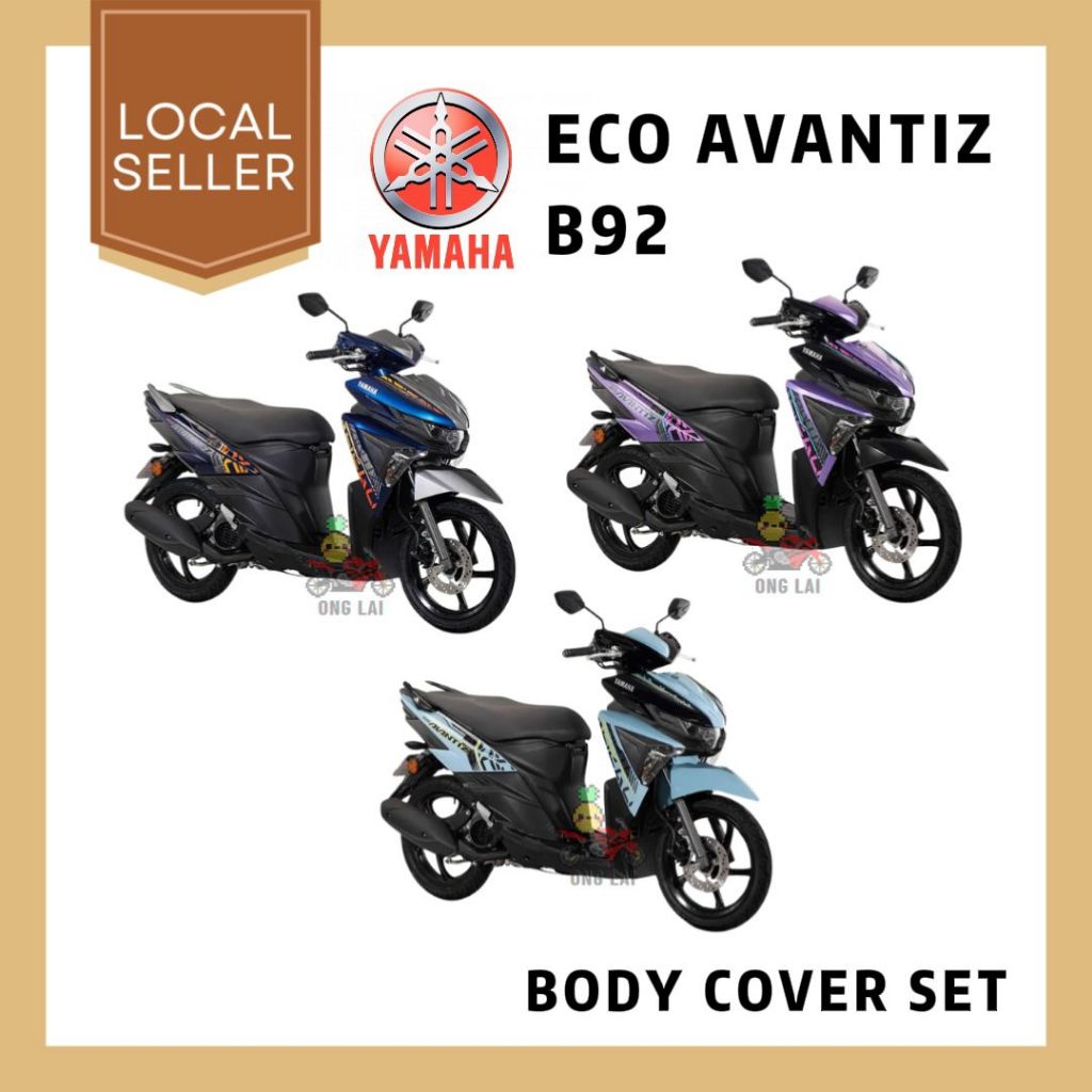 YAMAHA EGO AVANTIZ B92 BODY COVER SET & STICKER BPM1 DPSB PURPLE SKY BLUE BIRU UNGU 100% ...