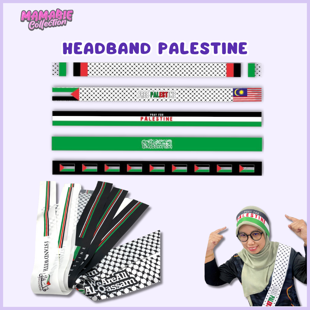 Headband Palestine Tali Ikat Kepala Budak Dewasa Solidarity Palestin ...