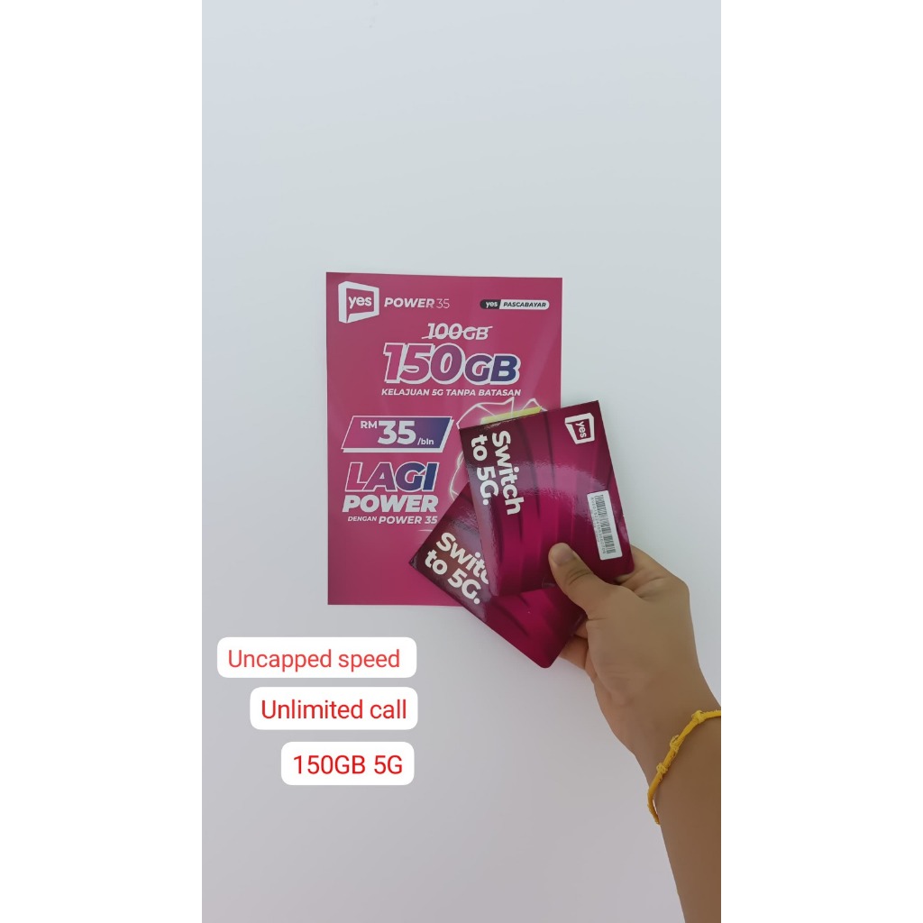 POSTPAID RM35 SIM FT5G/MONTH ( POWER 35 ) FUP 150GB (5G & 4G) UNCAPPED ...