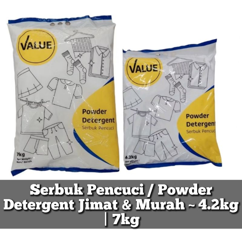 VALUE Powder Detergent /Serbuk Pencuci Pakaian Floral Frangrance 4.2kg | 7kg | Shopee Malaysia